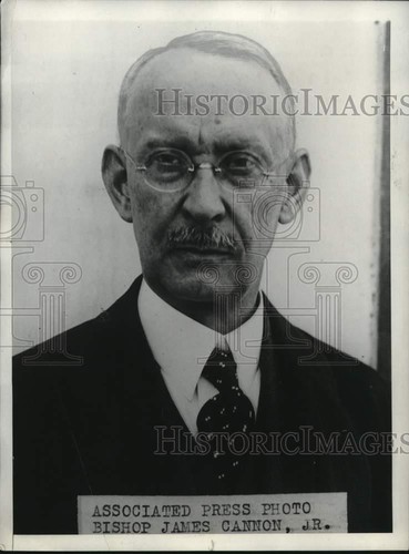 1929 Press Photo Bishop James Cannon, Jr. - pix26821 | eBay