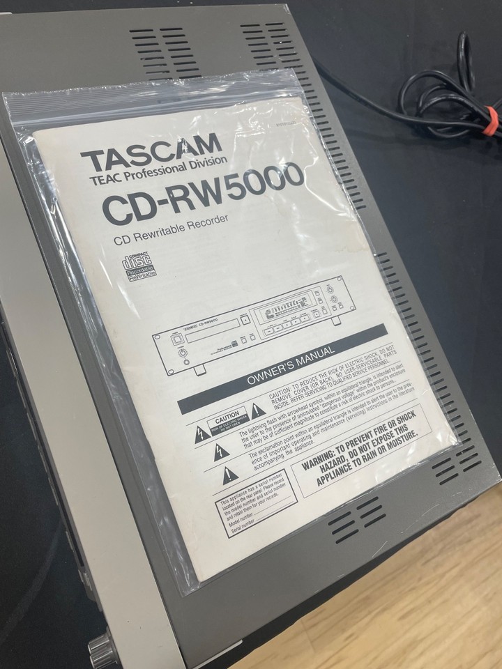 VINTAGE Tascam CD-RW5000 CD Rewritable Recorder with Manual PARTS ONLY ...