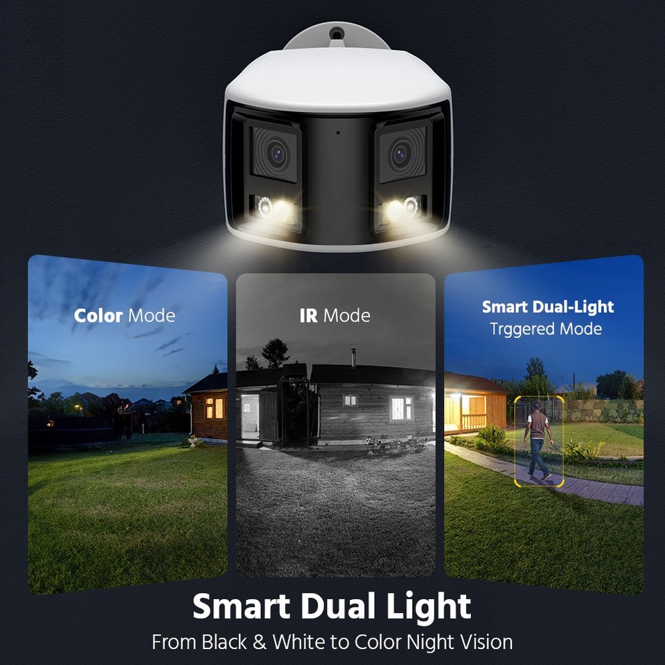ANNKE 8MP 4K 6MP Full Color PoE Security Camera Dual Lens Two-Way Audio ...