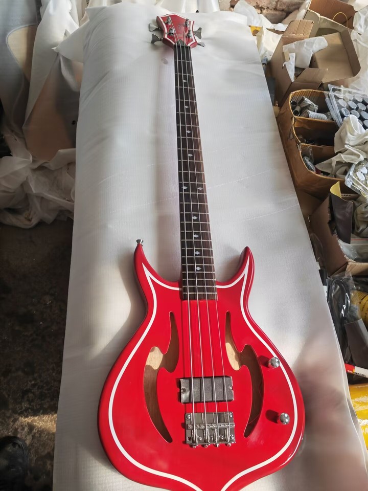 Gene Simmons Punisher Red AXE Electric Bass Guitar with 4 Strings | eBay