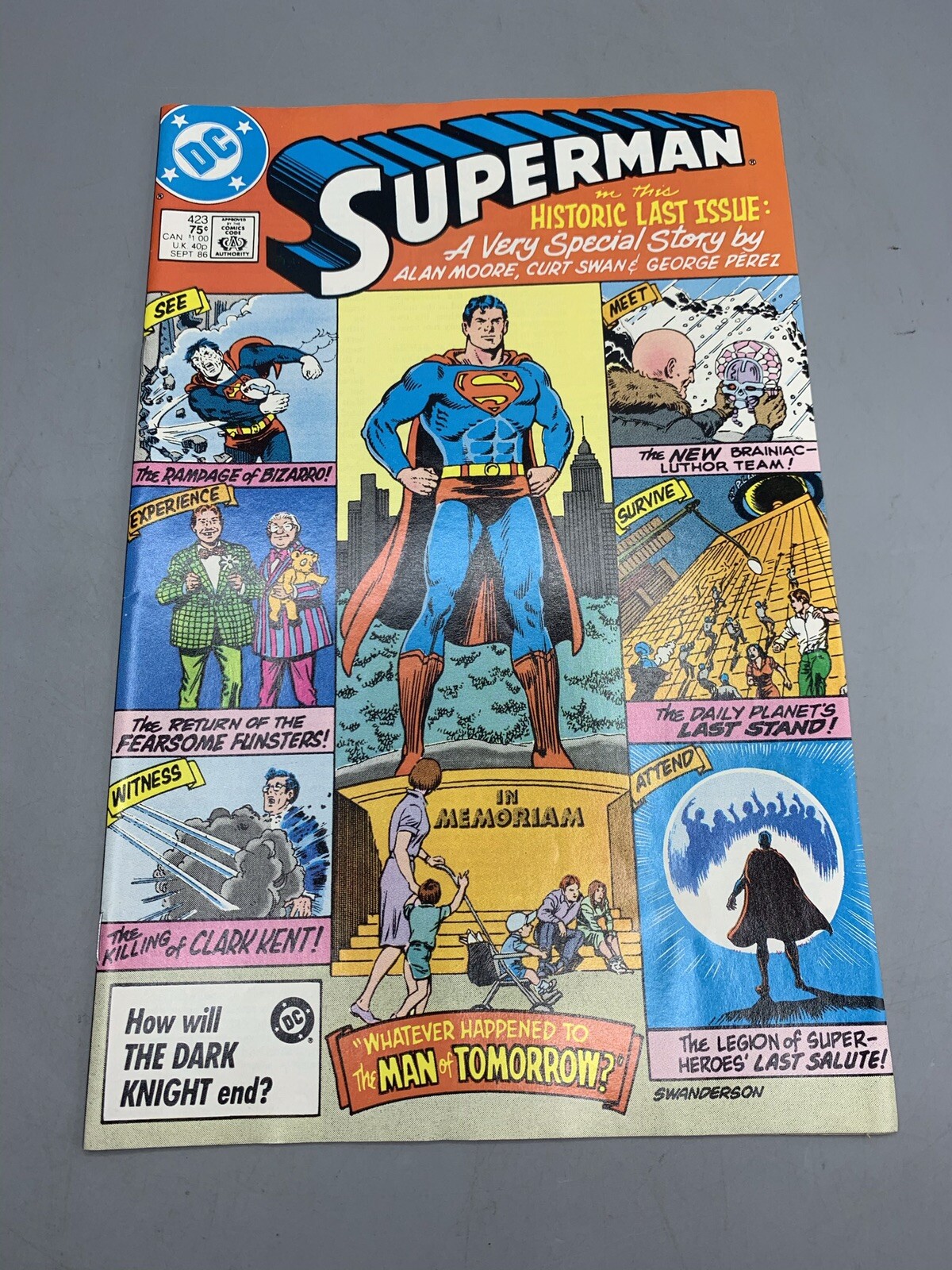 Superman #423 Historic Last Issue September 1986 DC Comics | eBay