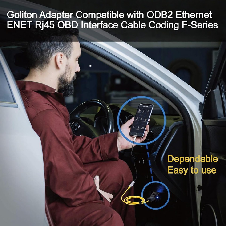 ENET Ethernet Cable For BMW OBD ICOM E-SYS ISTA Bimmercode F-Series ...