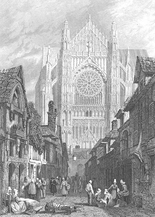France, Gothic BEAUVAIS CATHEDRAL SAINT PETER CHURCH ~ 1836 Art Print ...