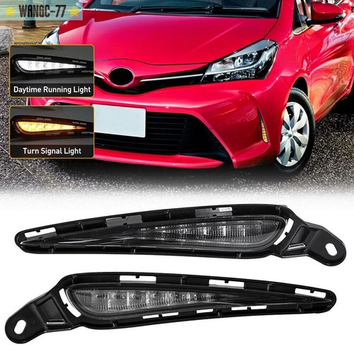 For 2016 -2018 Toyota Vitz LED Front Bumper Lamp DRL Fog Light Assembly ...