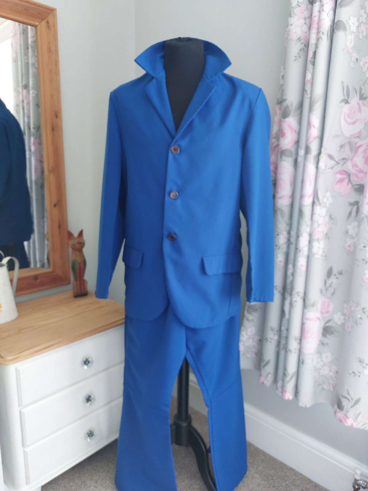 70s blue coloured suit style pantomime | Grelly UK