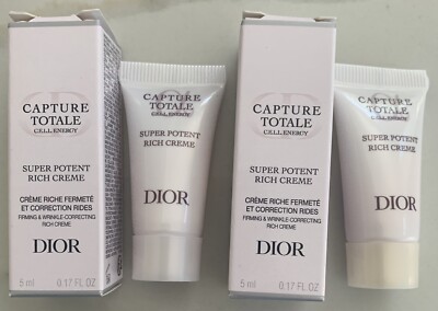 DIOR Capture Totale Super Potent Rich Creme sample lot set x 2 - 0.17oz ...