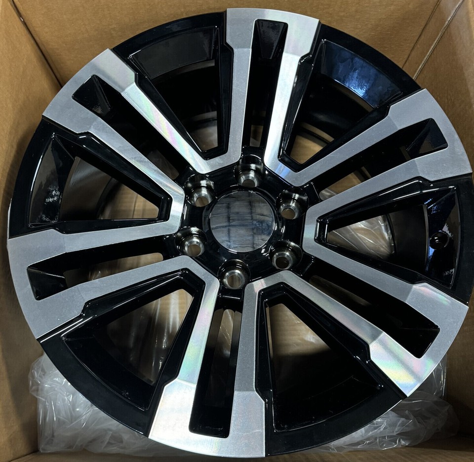 Black & Machine 22" Denali Split Wheels 33X12.50R22 R/T Tires GMC ...
