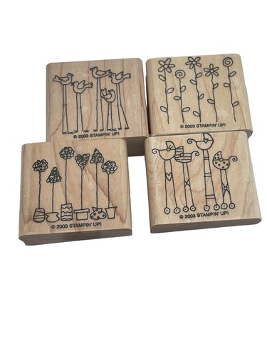 Stampin Up "simple Sometimes" Rubber/Wood 4 Pc Stamp Set Unused | eBay