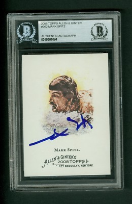 Mark Spitz Autographed 2008 Topps Allen & Ginter Card #26 Beckett ...