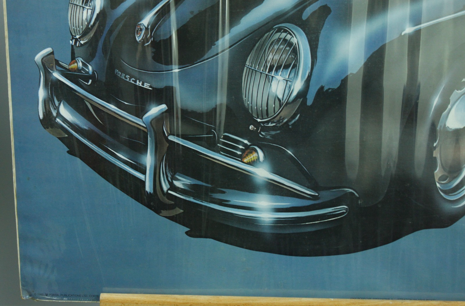 Rare Vintage 1956 Porsche Speedster Illustration Mike Pickel 1982 ...