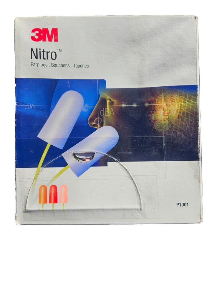 3M™ Nitro™ Earplugs P1001, Corded, 100 Pair | eBay