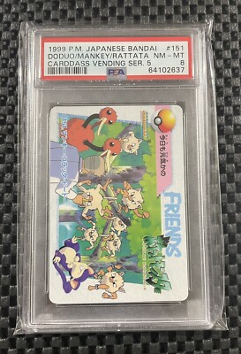 Pokemon Card Japanese Anime Doduo Mankey Rattata 151 Carddass Vending ...