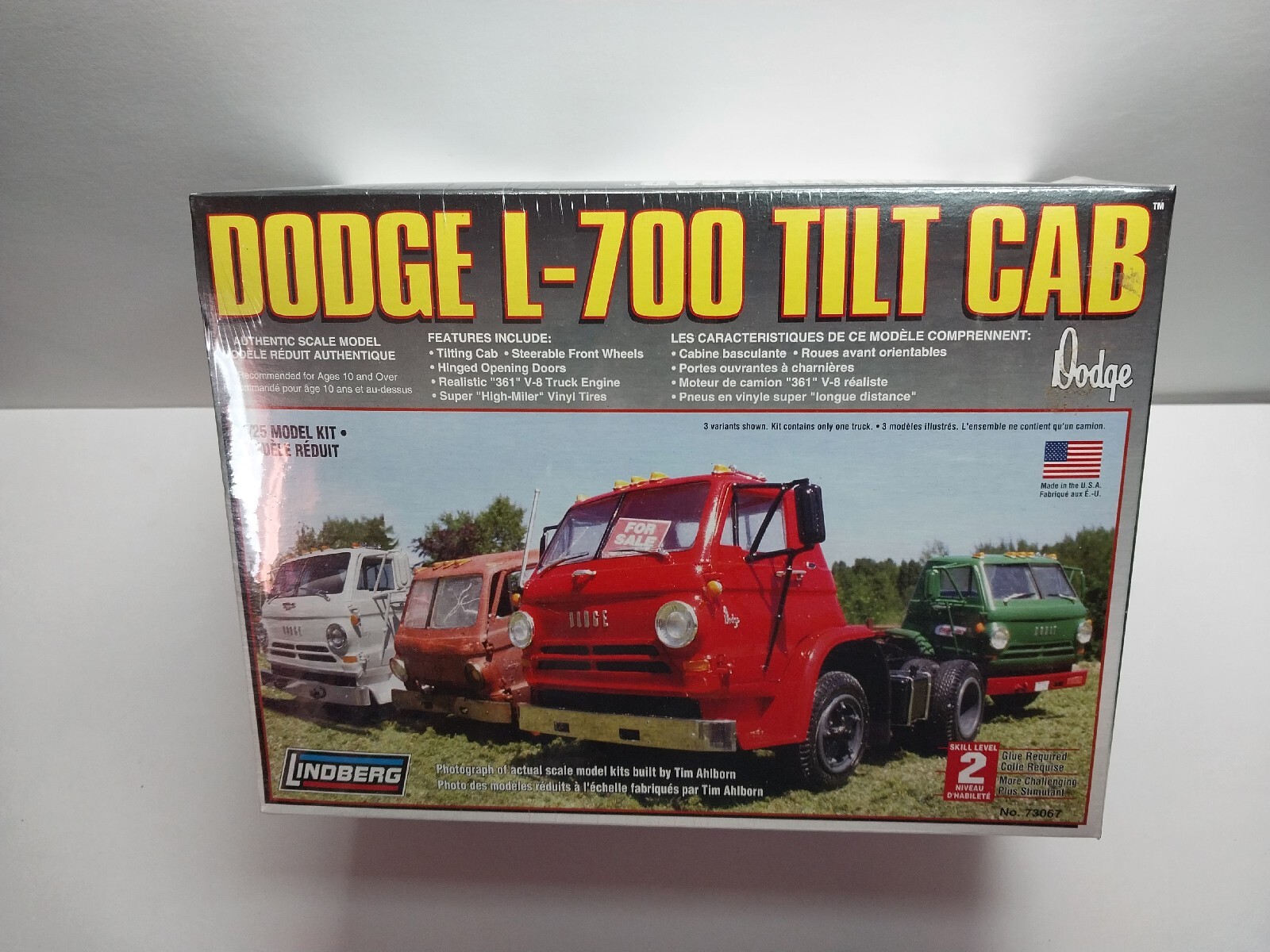 B5 Lindberg 1/25 1969 Dodge L-700 Tilt CAB Plastic Model Kit Truck ...