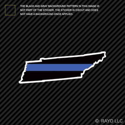 Tennessee State Shaped The Thin Blue Line Sticker Self Adhesive police ...