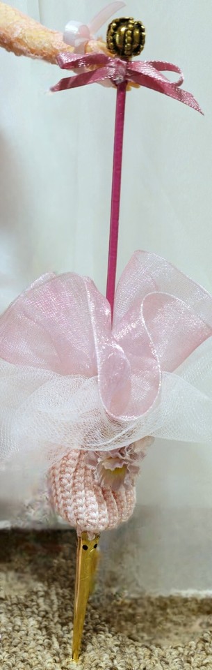 OOAK BLONDE BARBIE in VARIEGATED PINK CROCHET VINTAGE STYLE GOWN w ...