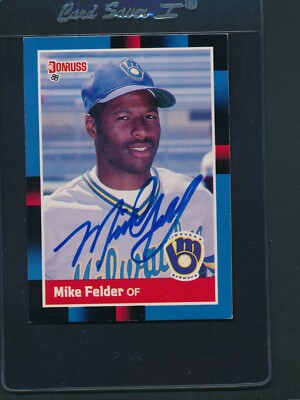 1988 Donruss #397 Mike Felder Brewers Signed Auto *C3917 | eBay