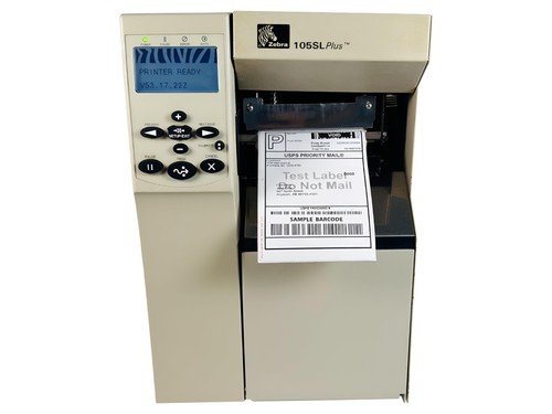 Zebra 105SL Plus Thermal Transfer Barcode Label Printer LAN USB 102-8KP ...