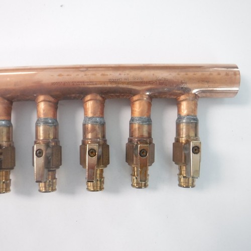 Uponor 1" Copper Type L ProPEX Ball Valve Manifold W/10 Outlets ...