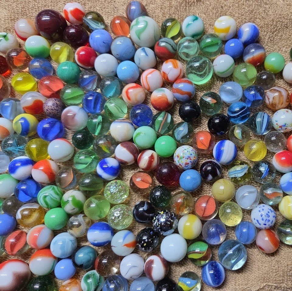 Vintage Machine Made Marbles 2.5lb Lot Mixed Makers FREE SHIPPING #4 | eBay
