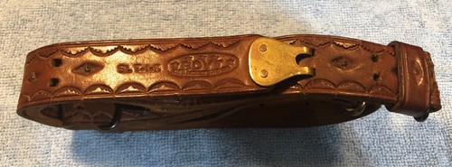 Vintage Boyt 1 1/4” Tooled Leather Rifle Sling with Sling Swivels | eBay