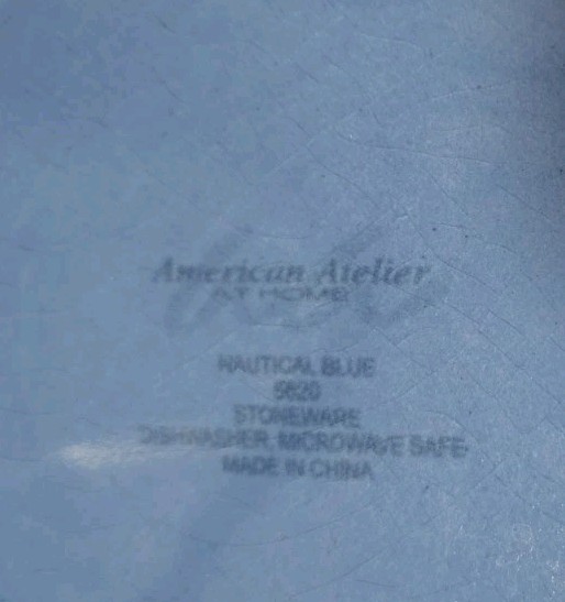 American Atelier Nautical Baby Blue Rope Rimmed Stoneware Bowl Set Of 4 ...