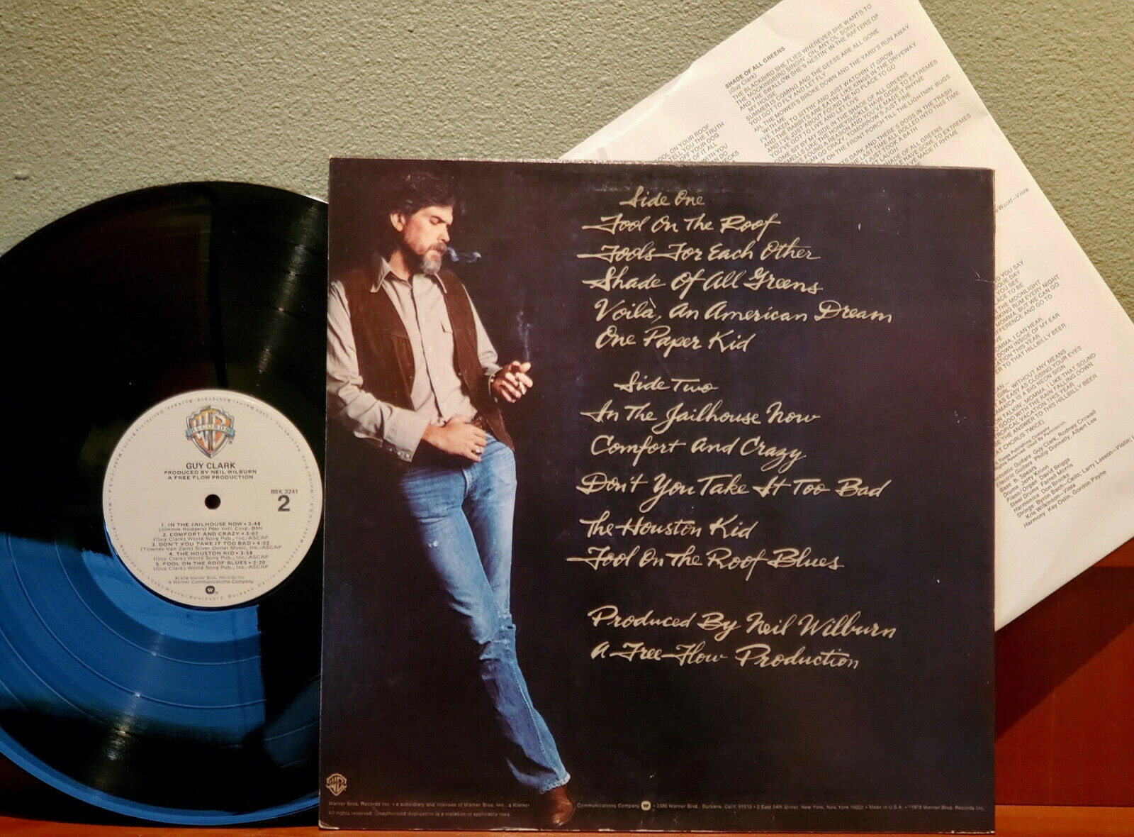 Guy Clark Self Titled Country LP 1978 US Warner Bros. BSK-3241-Vinyl ...