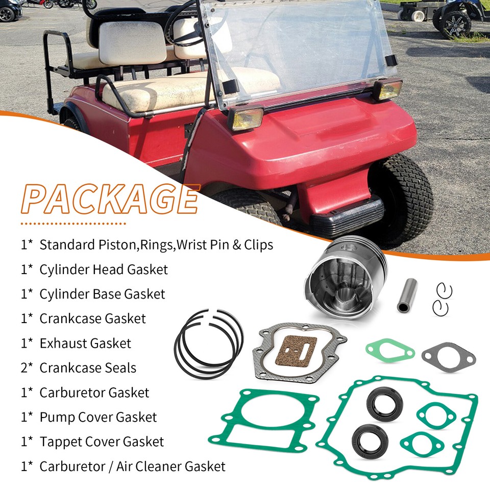 341cc Engine Rebuild Kit Piston & Ring w/Gasket STD for Club Car Gas ...