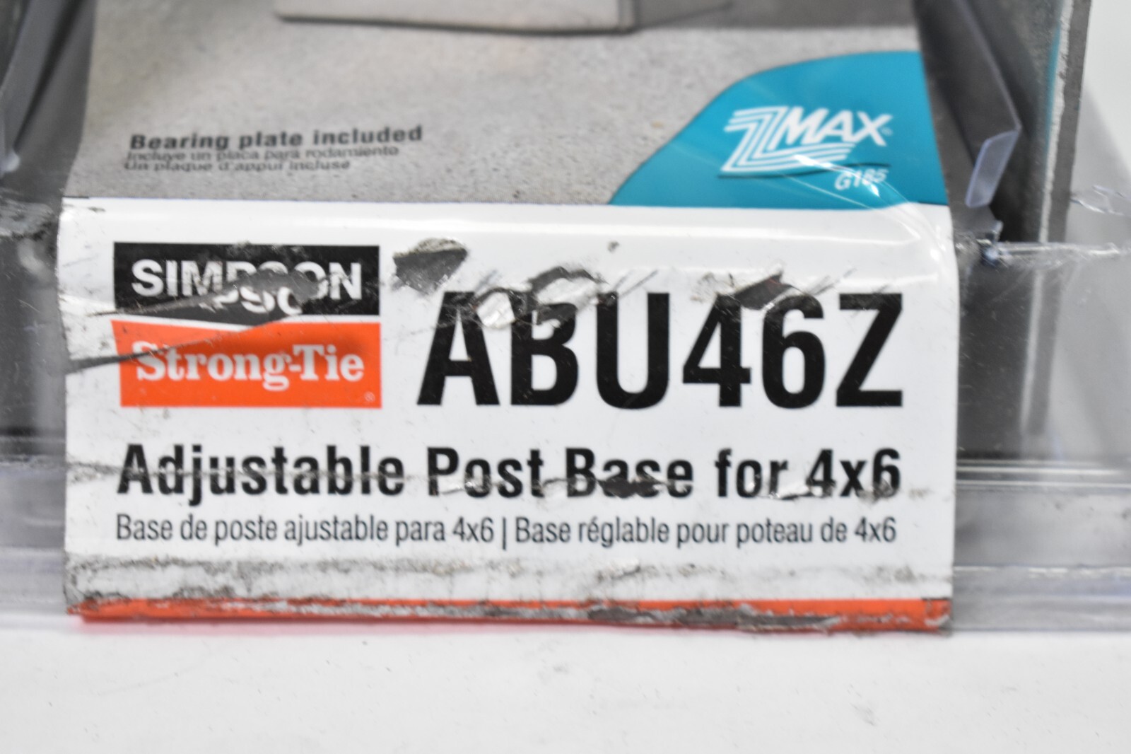 Simpson Strong-Tie Adjustable Post Base ABU46Z For 4x6 ZMAX Single ...