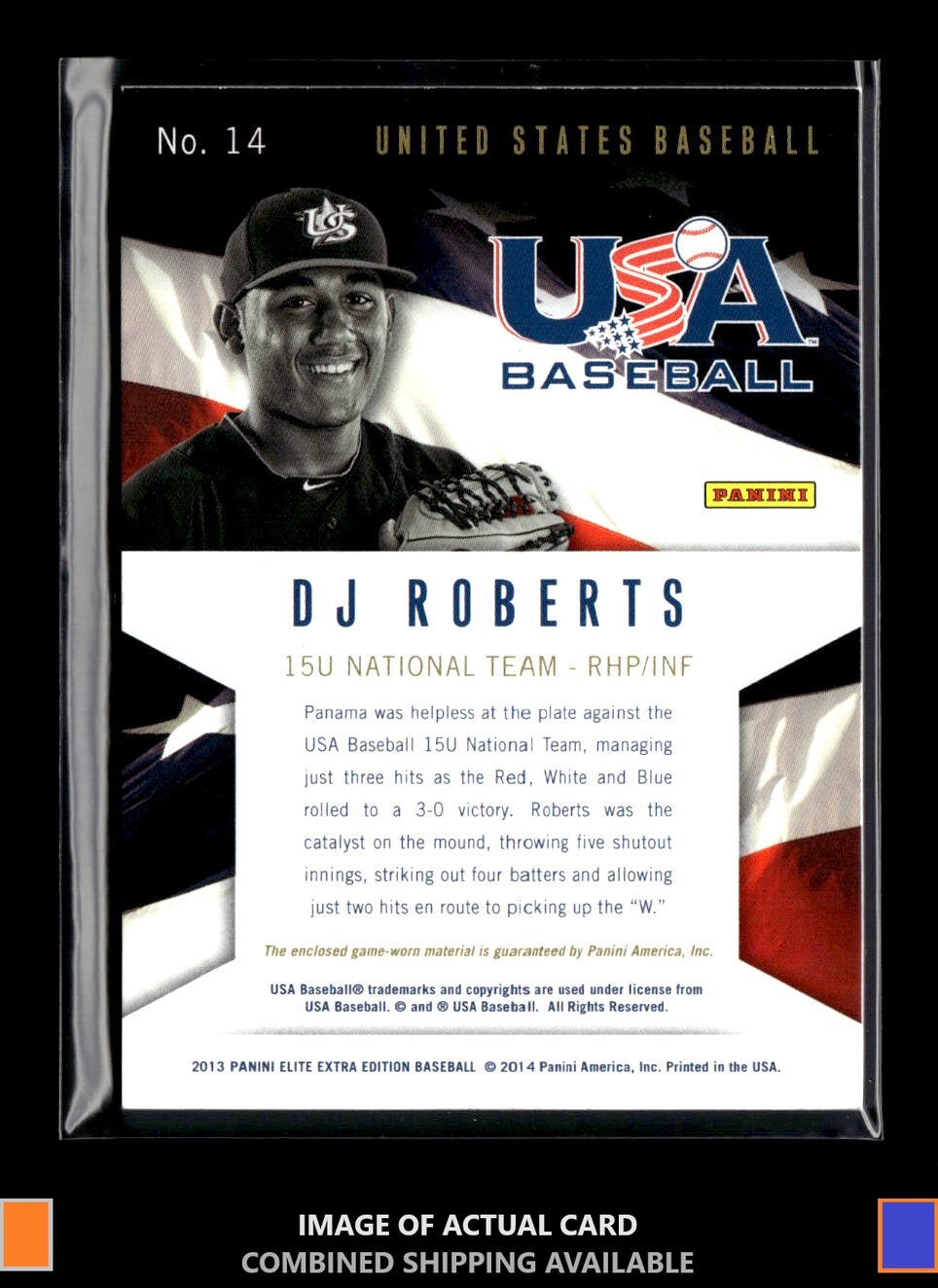 2013 Panini Elite Extra Edition - 15u National Team Game Jerseys D.J ...