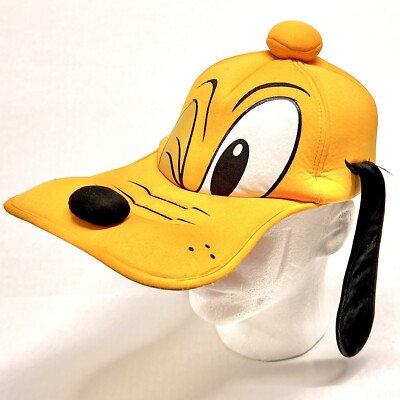 VTG Pluto Hat Baseball Cap 90s Mickey Walt Disney World Long Brim ...