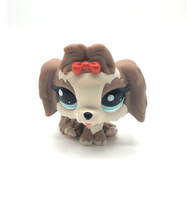 Littlest Pet Shop LPS 2130 Dog Lhasa Apso Puppy Brown Tan Blue Eyes ...