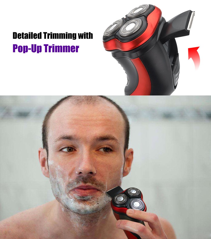 FARI Rotary Electric Razor Shaver with Pop-up Trimmer, Wet & Dry Razor ...