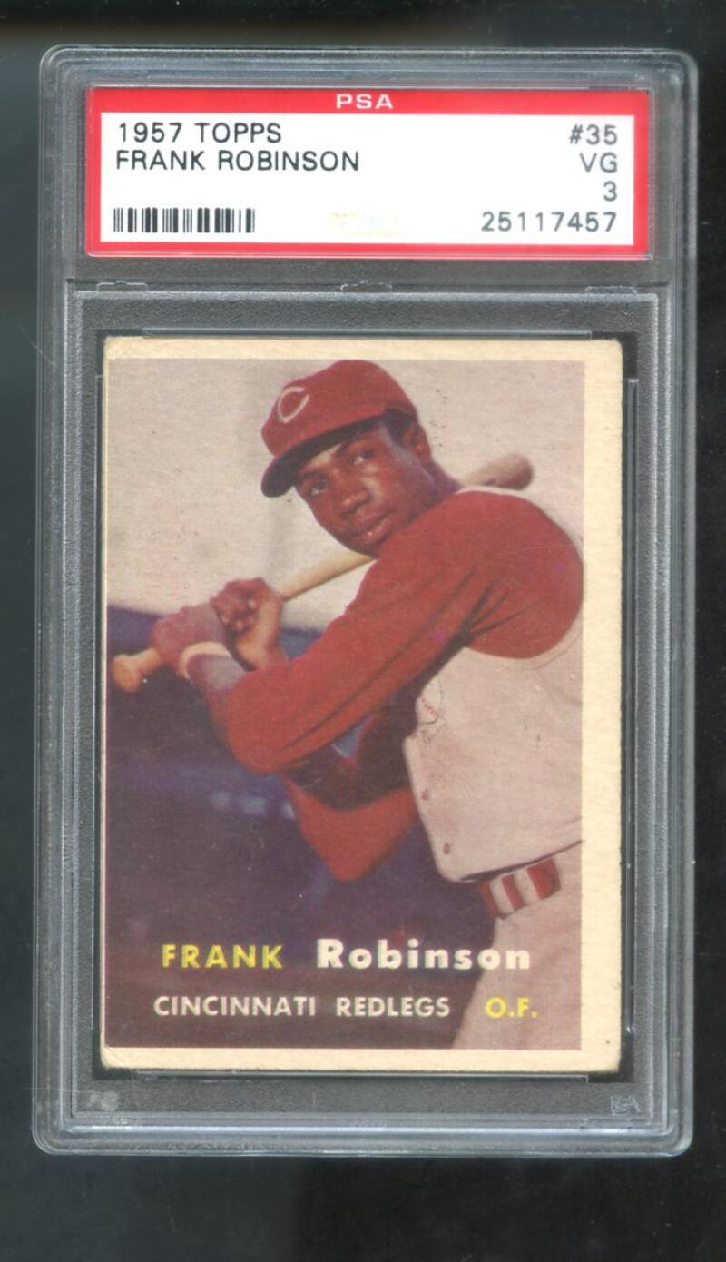1957 Topps #35 Frank Robinson ROOKIE RC PSA 3 Graded Baseball Card MLB ...