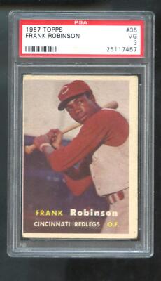 1957 Topps #35 Frank Robinson ROOKIE RC PSA 3 Graded Baseball Card MLB ...