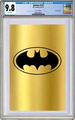 BATMAN #135 900TH ISSUE ~ GOLD FOIL ANIMATED SERIES LOGO VARIANT CGC 9. ...