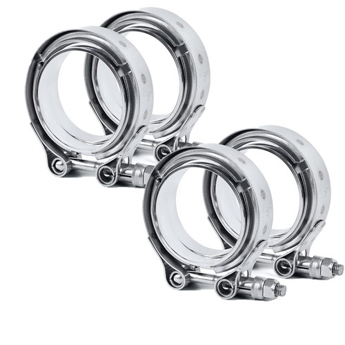 4x 2.5" Inch Mild Steel V Band Clamp Kit Male/Female v band Turbo ...