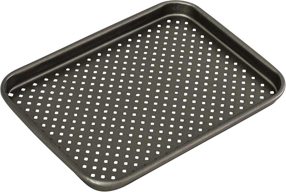 Bakemaster Baking Tray Non-Stick Perfect Crust Baking Tray, Grey, 40109 ...