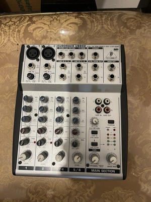 Behringer EURORACK UB802 Ultra-Low Noise Design 8-Input 2-Bus Mixer | eBay