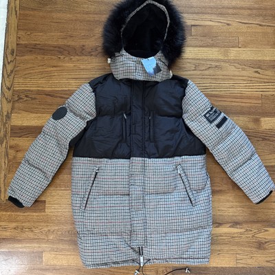 boohoo Winter Coat Men Plaid Hooded Parka Heavy Size L PtP 25” C3 | eBay