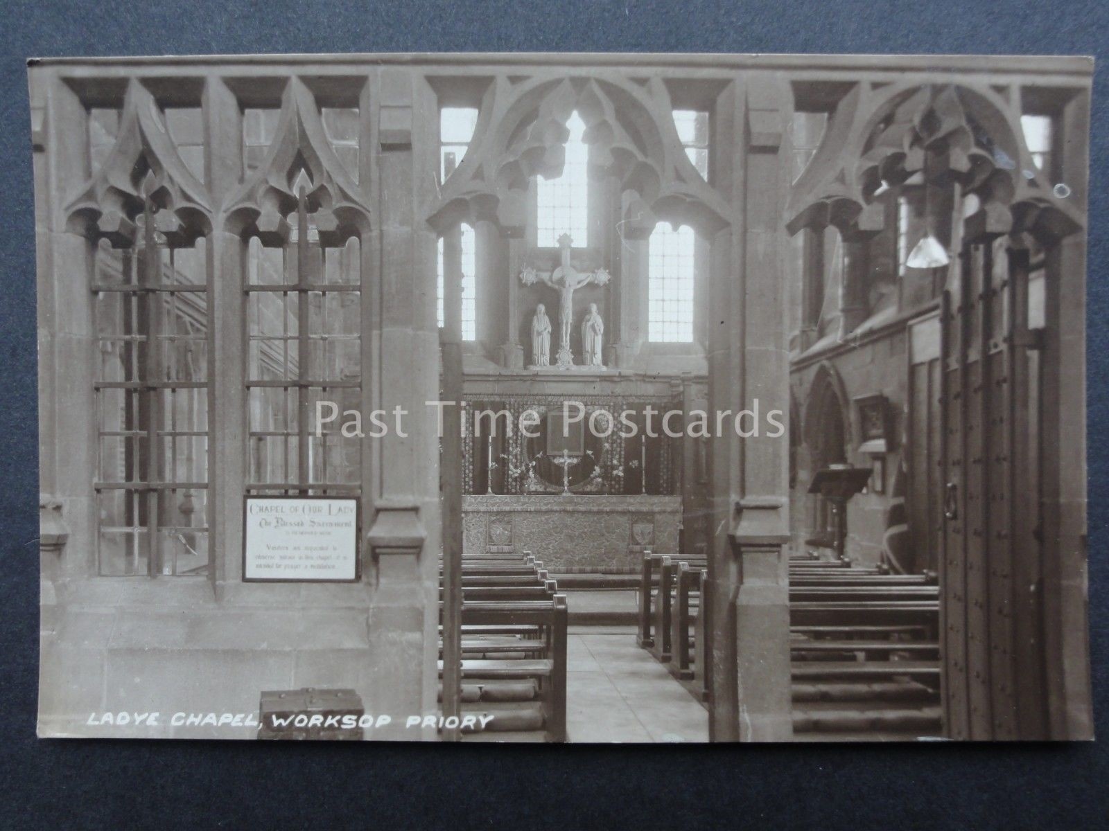 Nottinghamshire WORKSOP PRIORY Interior LADYE CHAPEL - Old RP Postcard ...