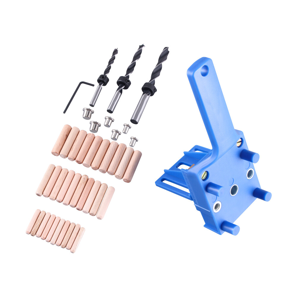 Pocket Hole Screw Jig Dowel Drill Set Wood Tool kit Angle Hole Locator ...