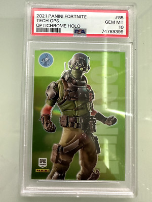 2021 Panini Fortnite Optichrome #85 TECH OPS PSA 10 USA Print | eBay