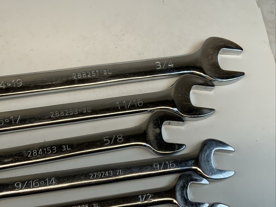 KOBALT 7pc Polished SAE Combination Universal Wrenches, 3/8in. - 3/4in ...