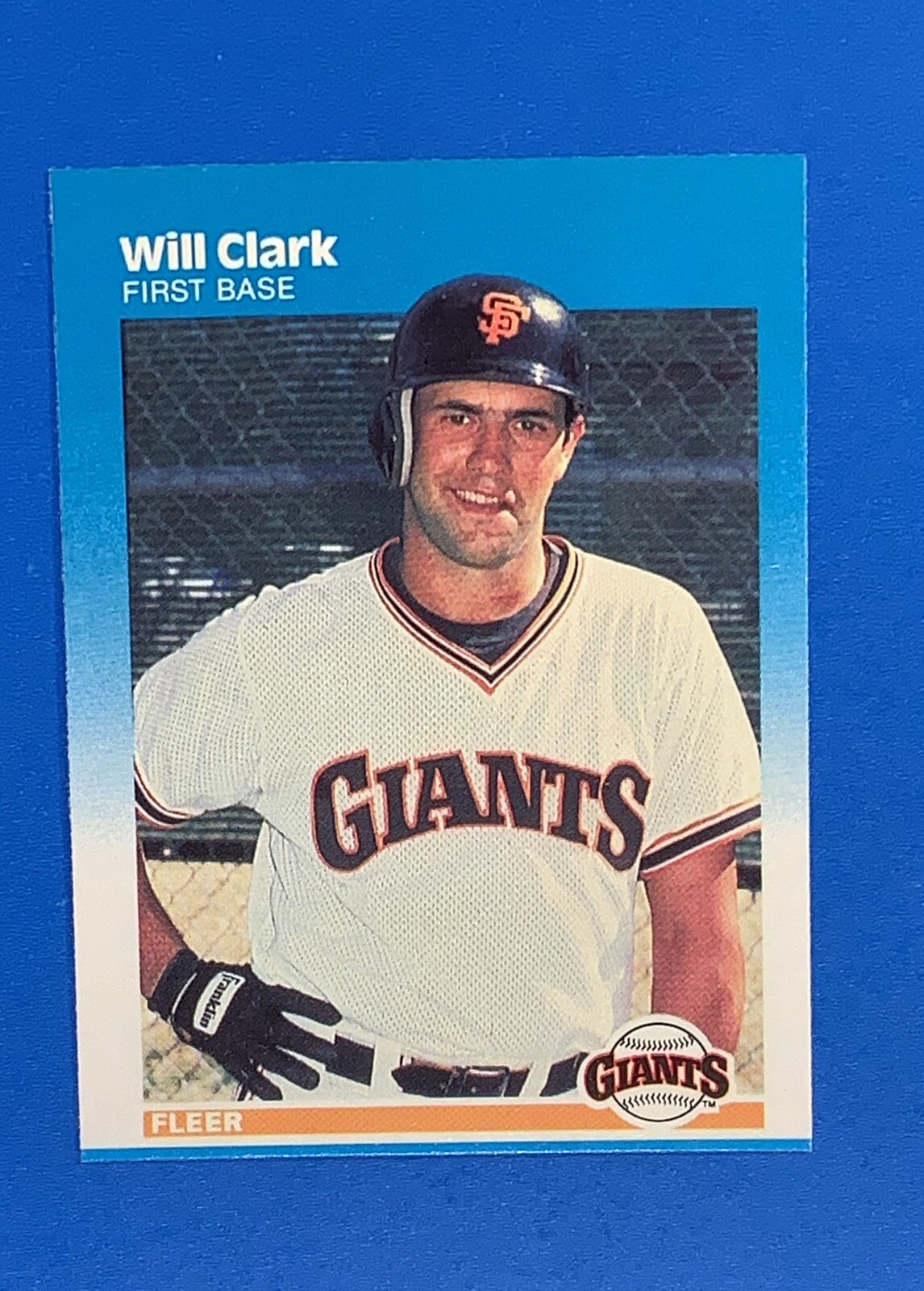 1987 Fleer Will Clark Baseball Card #269 San Francisco Giants Set Break ...