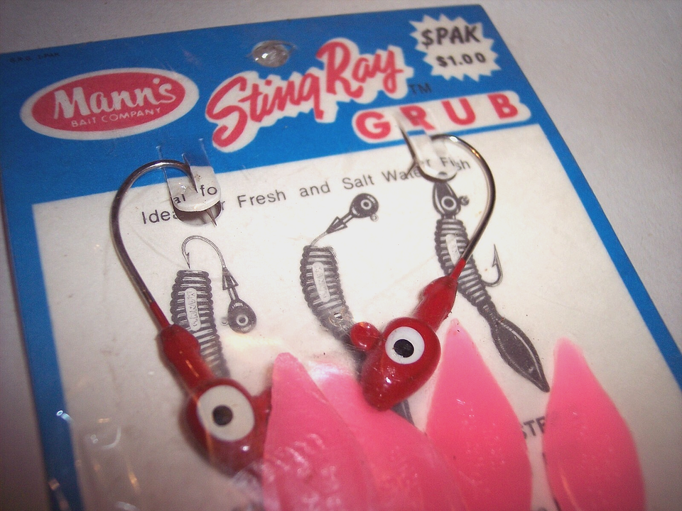 4 Manns Grub Worm 3" Grub Lure Sting Ray Pink Grub Fat Grub Lure ...