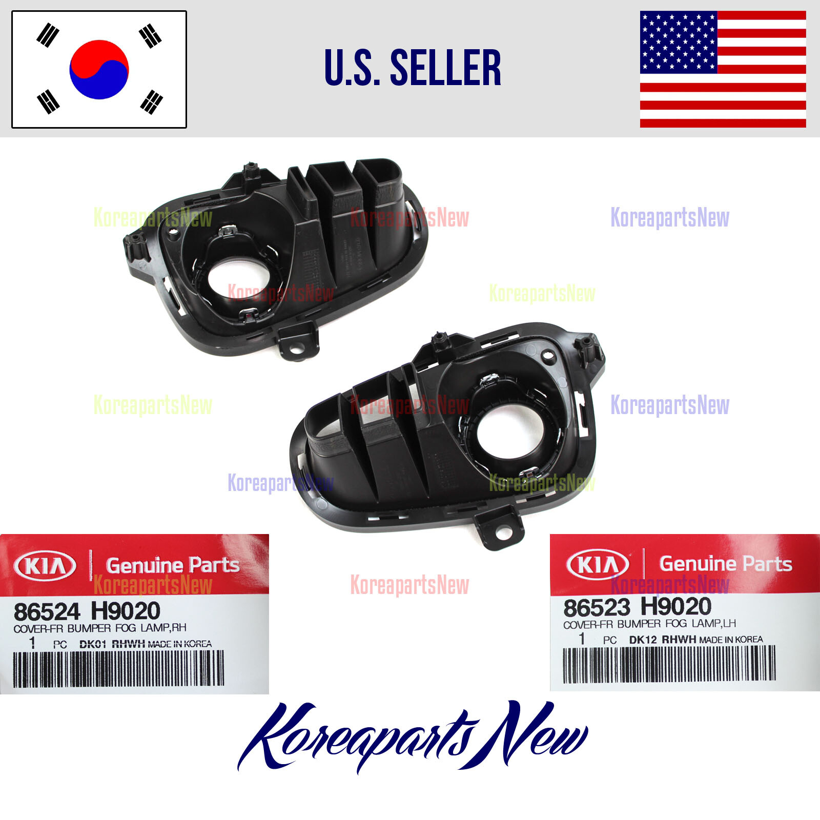 Front Bumper Fog Lamp Cover Bezel Right + Left ⭐GENUINE⭐ fits Kia Rio ...