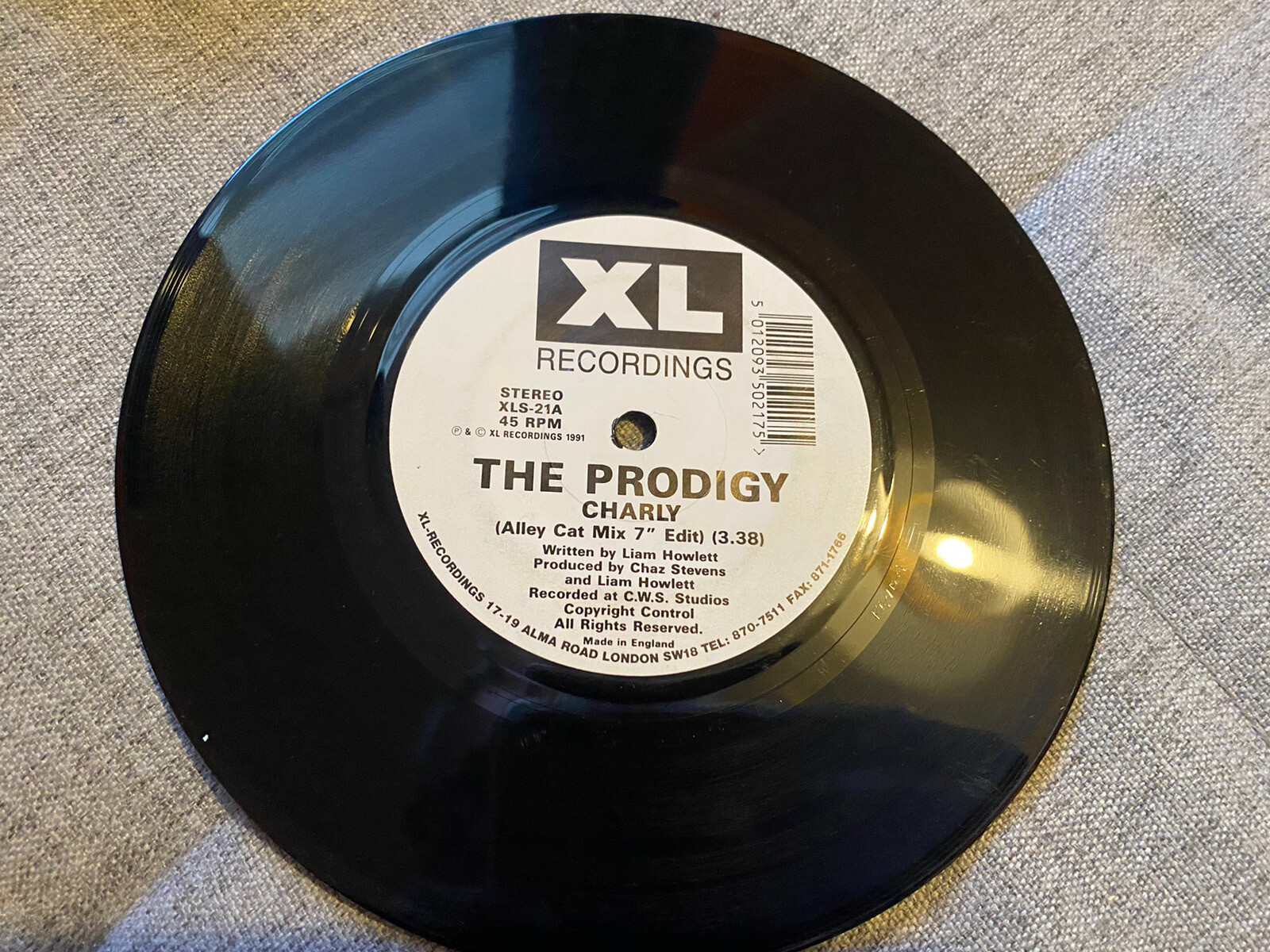 The Prodigy Charly 7" Vinyl 45 Single XL Recordings 1991 for sale ...