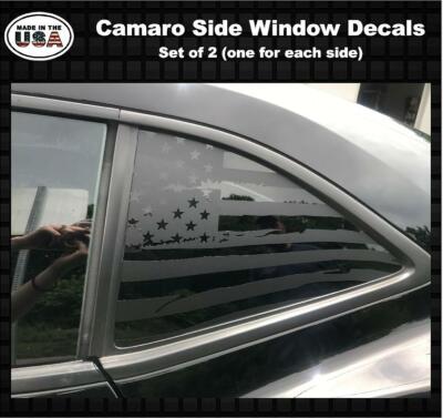 Camaro Side Window American Flag Decal for back Windows 2014- 2016 | eBay