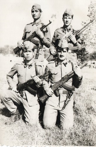 ROMANIA MILITARY PHOTO - RSR Army SOLDIERS WITH AKM Machine Gun 1980 ...