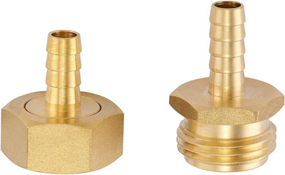 4PCS LF Premium Brass Water Hose Pipe Swivel Connector,2Pcs 3/8"Barb X ...